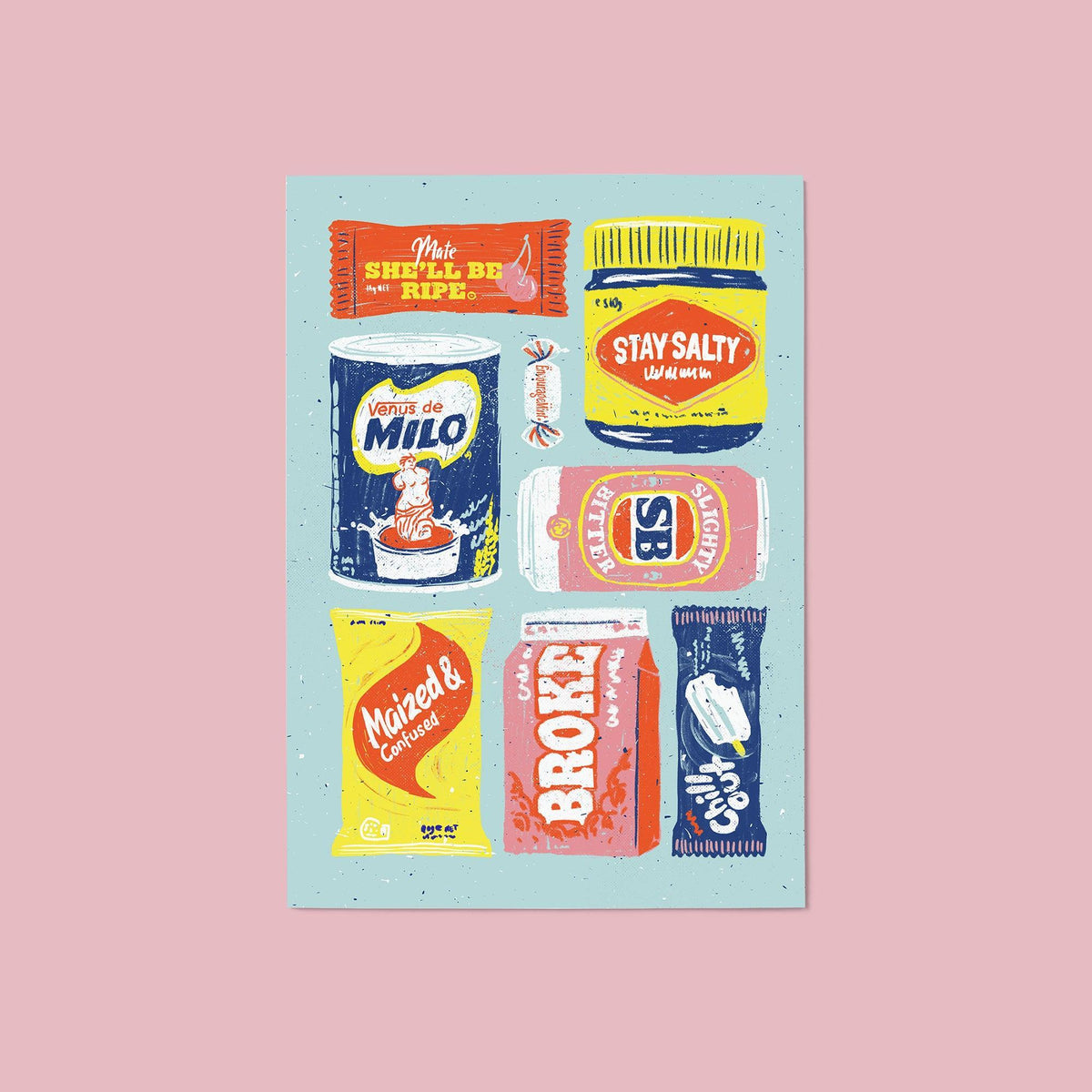 Aussie Snacks Art Print – QVWC SHOP!