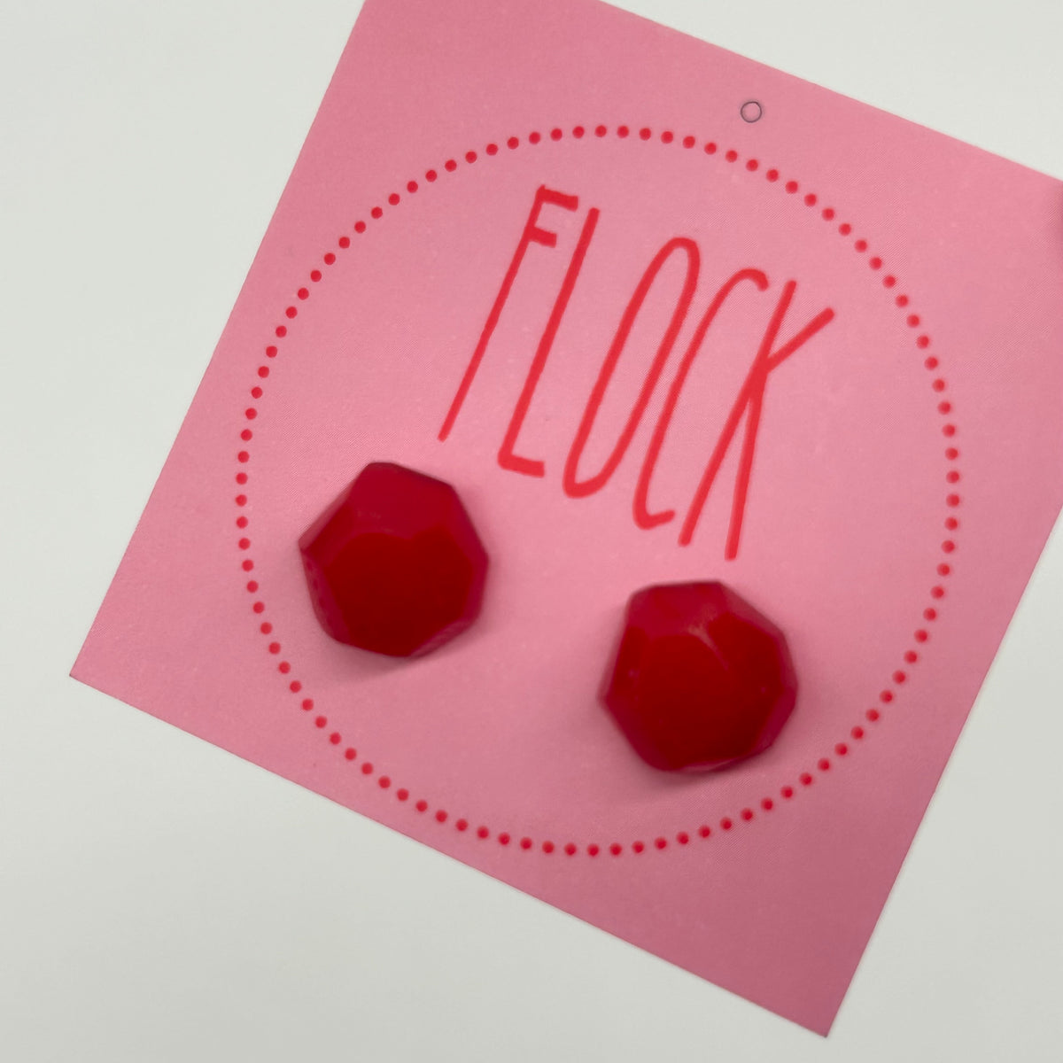 Red Small Round Studs – QVWC SHOP!